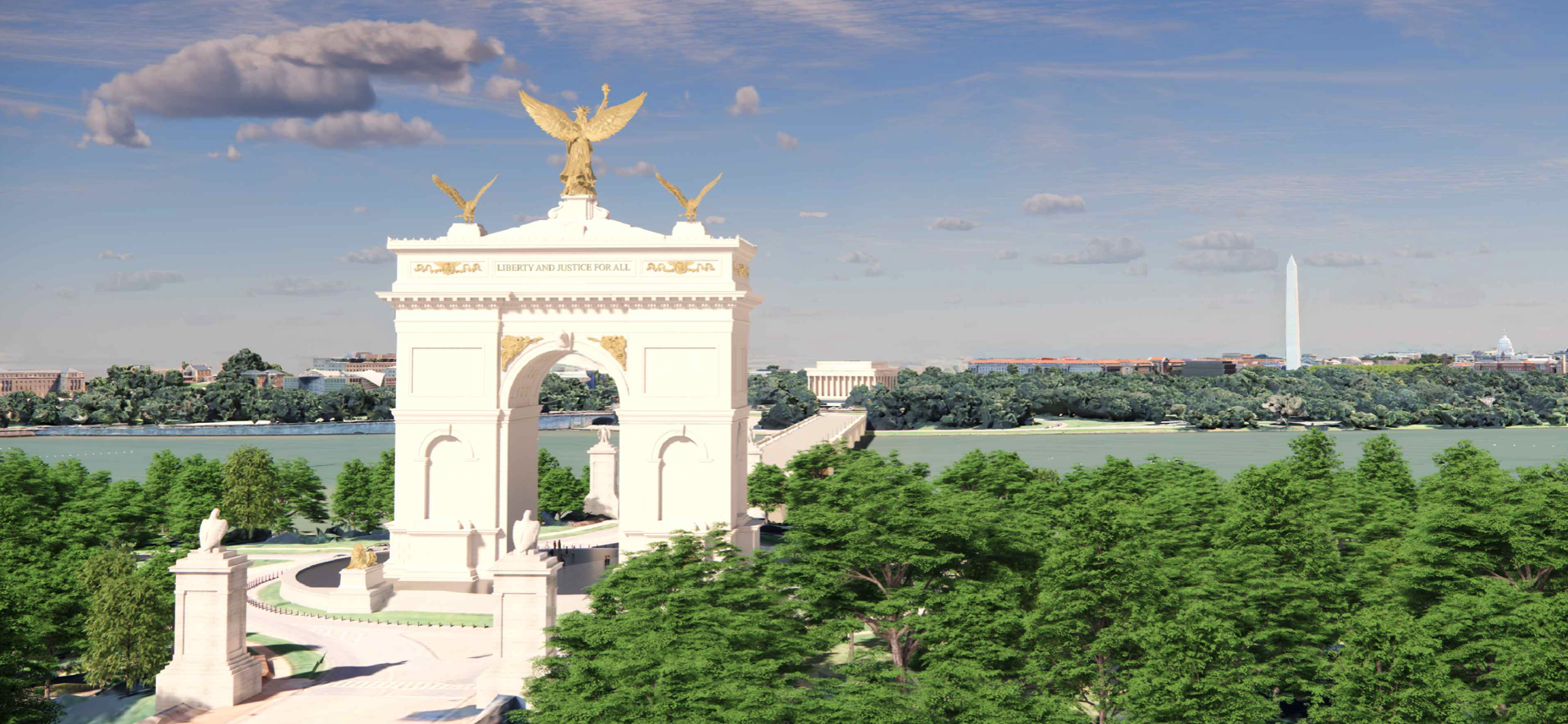 FAA Says Planned Trump Arch Will Need Red Safety Lights | AirlineGeeks.com